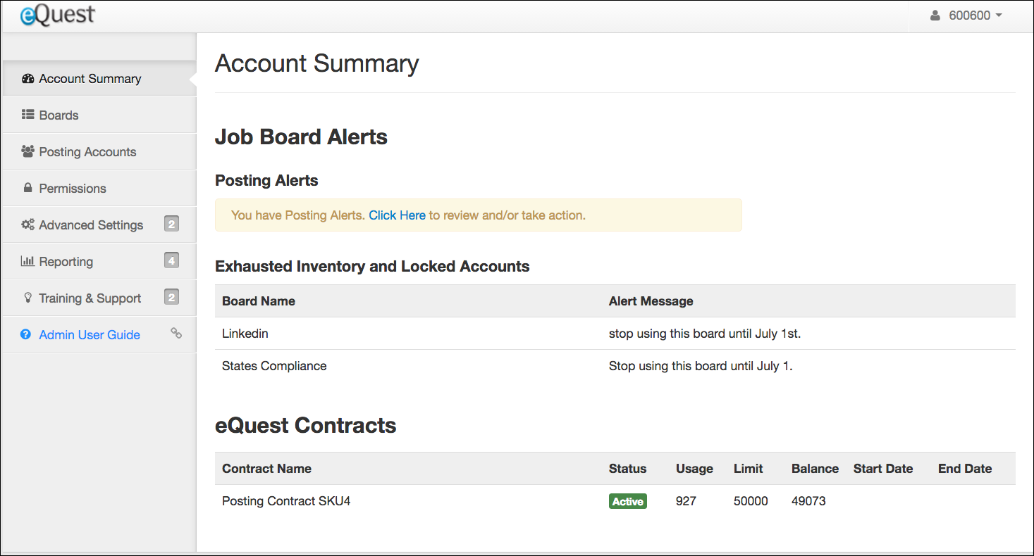 Admin Portal Overview – eQuest