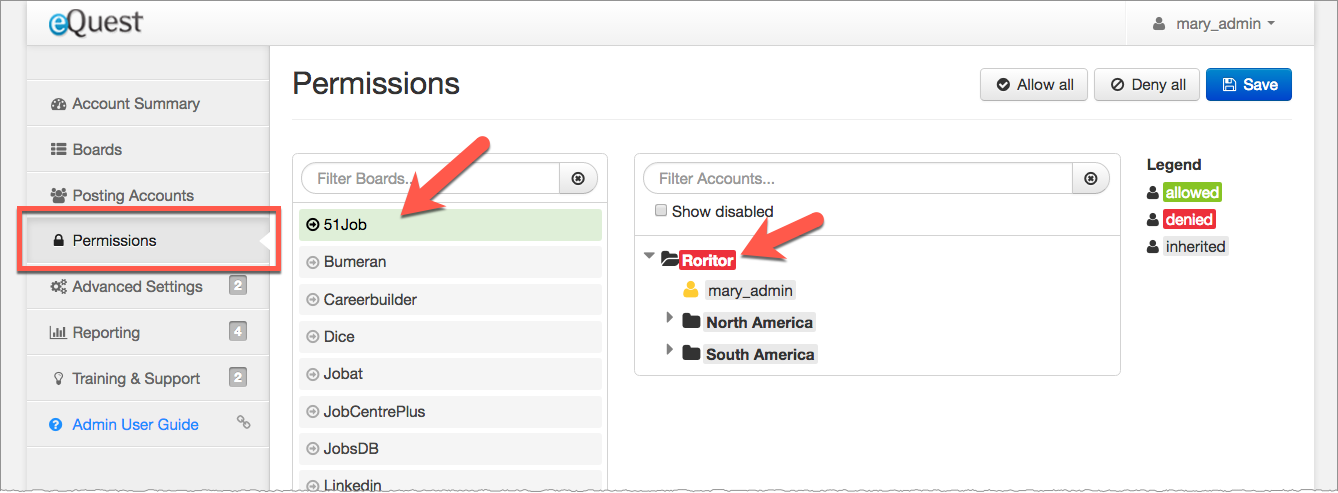Job Board Permissions Overview – eQuest