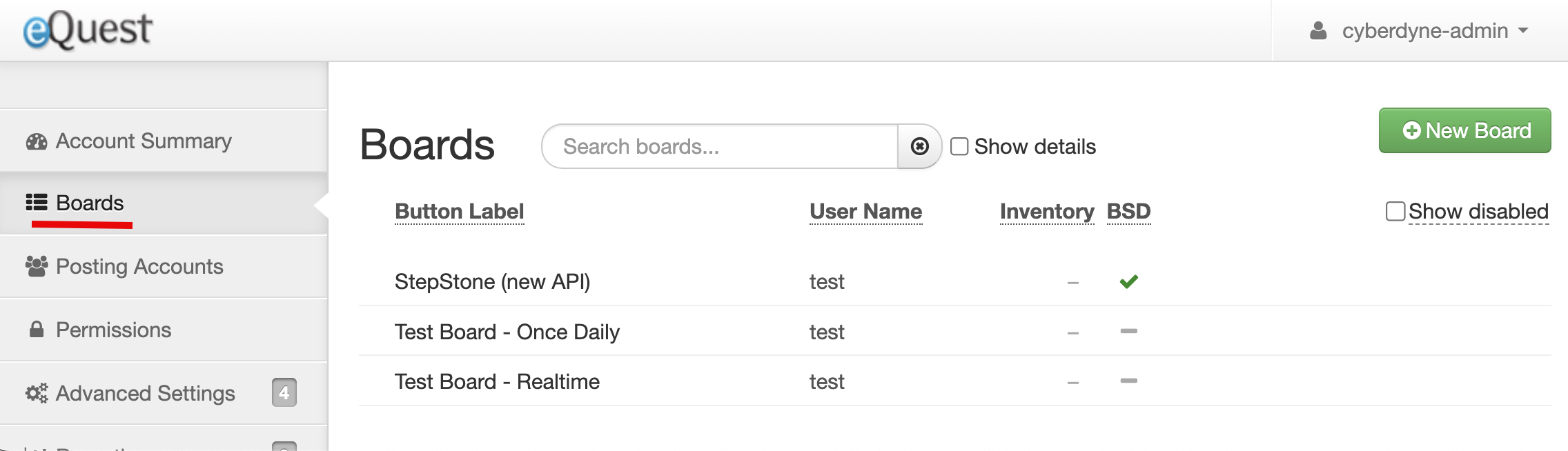 Admin Portal Overview – eQuest