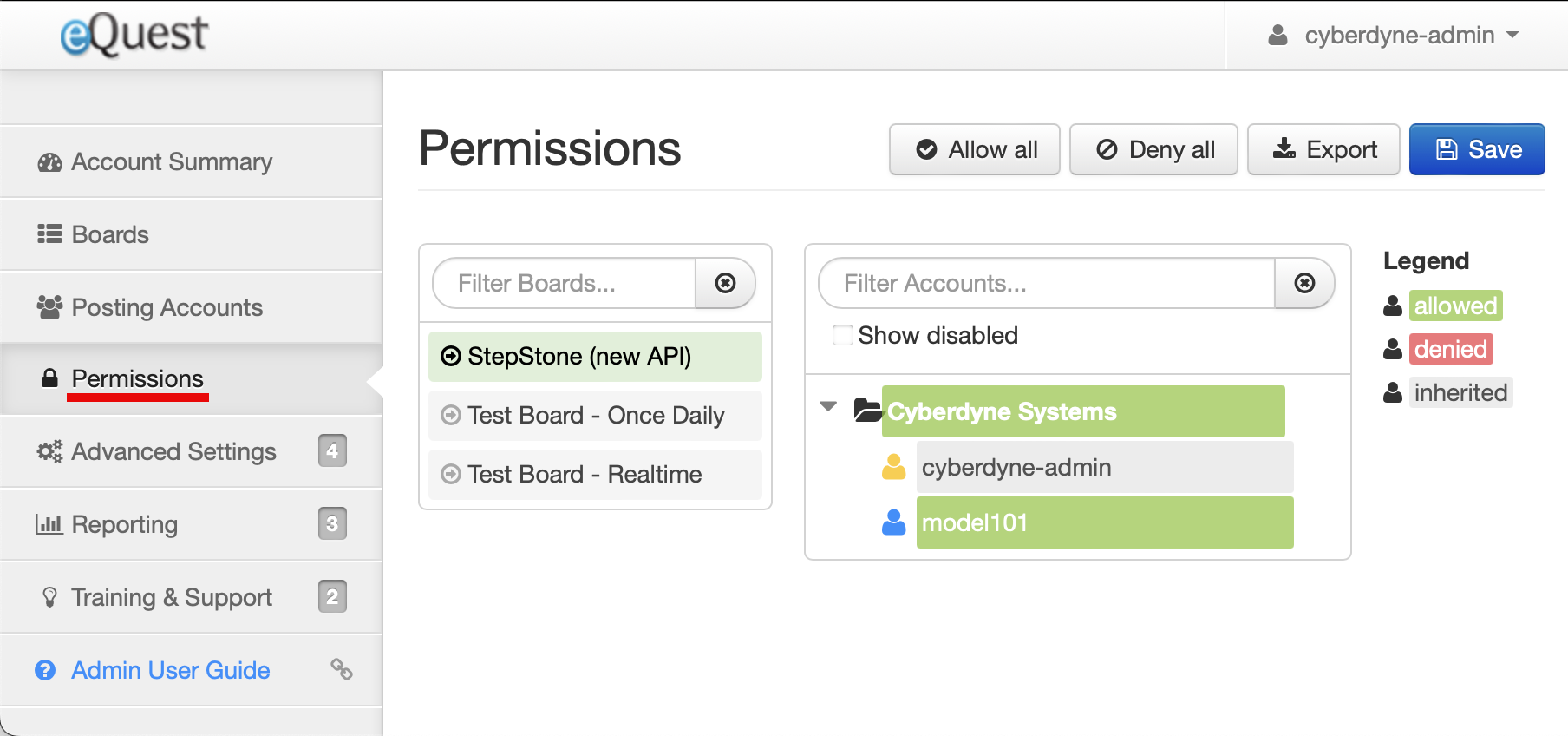 Admin Portal Overview – eQuest